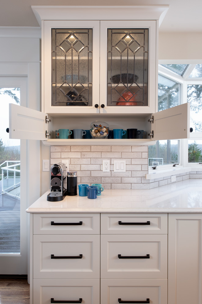 Sammamish Traditional Kitchen with White Cabinets - Traditional ...