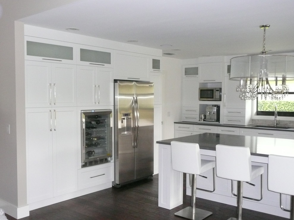 Satin Finish Thermofoil - Transitional - Kitchen - Miami - by Delorie ...