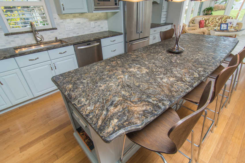 Saturnia Granite Leathered in a Eclectic Modern Kitchen - Modern ...