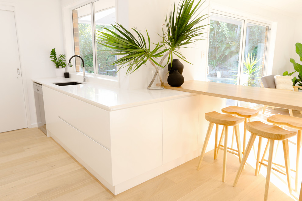 Scandinavian take on Modern White - Modern - Kitchen - Central Coast ...