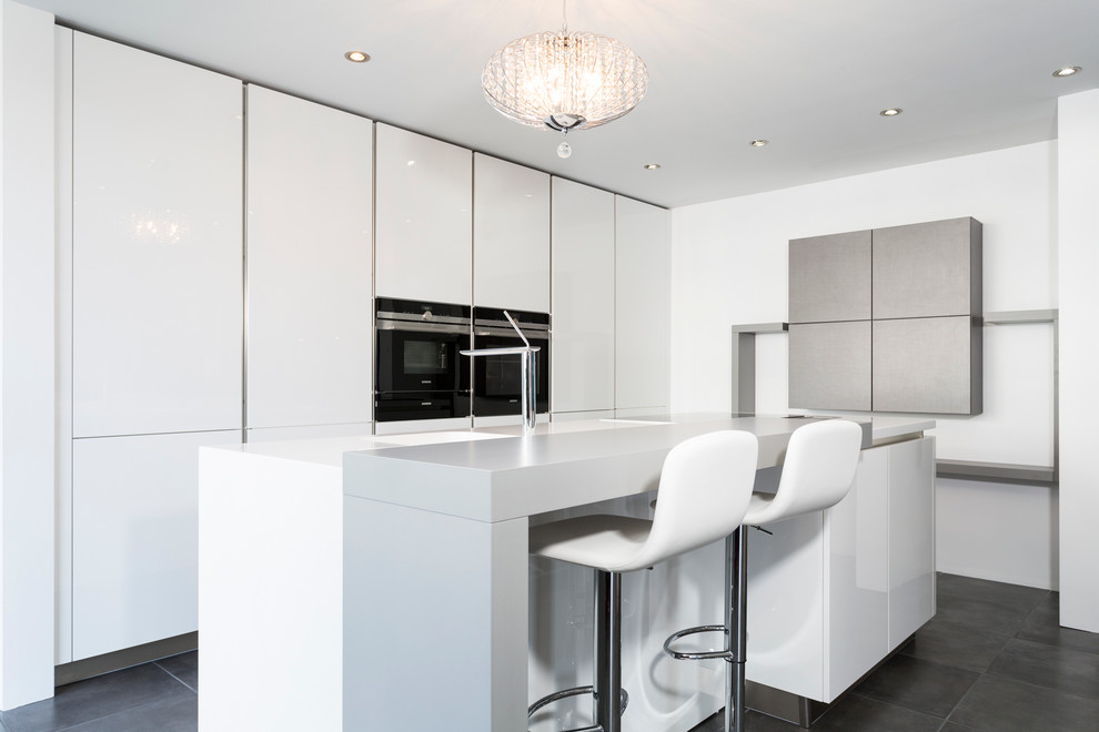 Schmidt Handleless Gloss Lacquered Kitchen - Contemporary - Kitchen ...