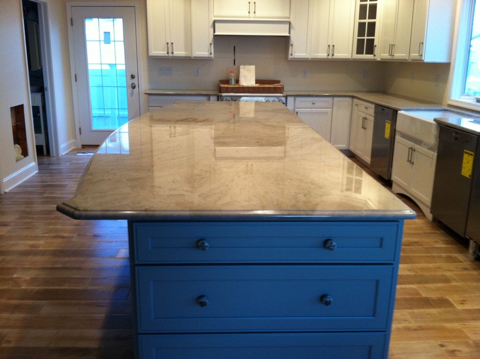 Sea Pearl Quartzite Countertop - Beach Style - Kitchen - New York - by ...