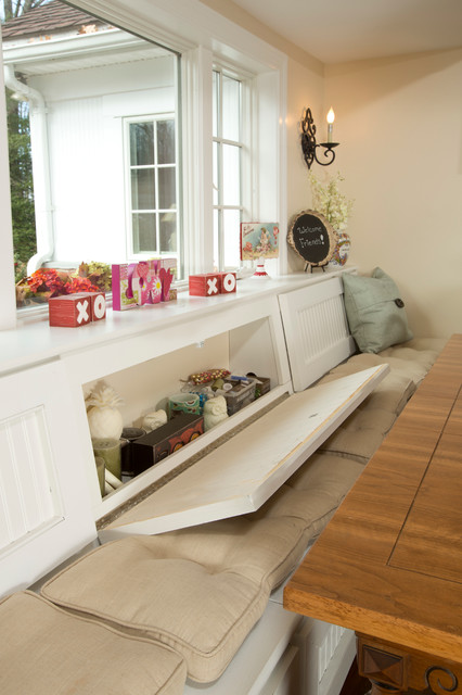 Seat back storage in kitchen bench - Traditional - Kitchen - DC Metro ...