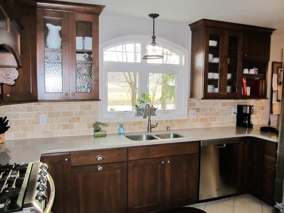 Select Alder Kitchen with Geneva Quartz Countertops. - Transitional ...