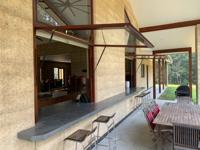 Servery Windows in Timber - Contemporary - Kitchen - Gold Coast - Tweed ...