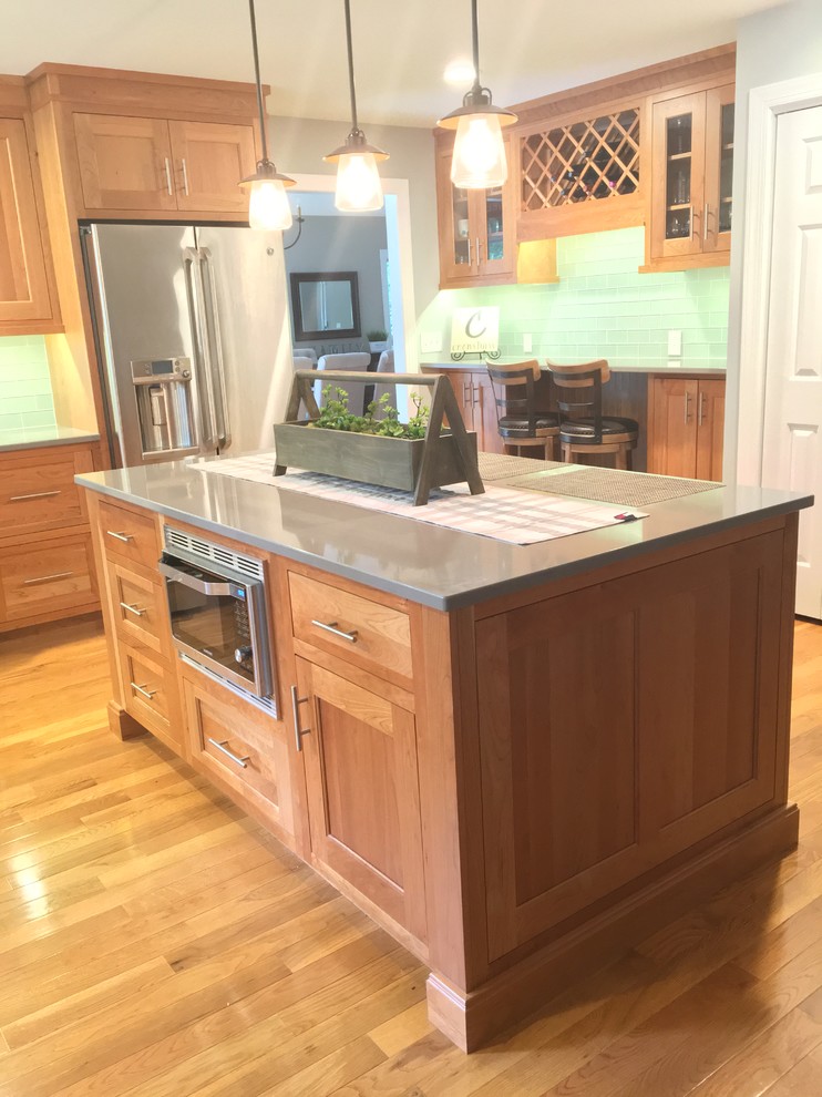 Shiloh Custom Inset Cabinetry - Natural Cherry - Transitional - Kitchen ...