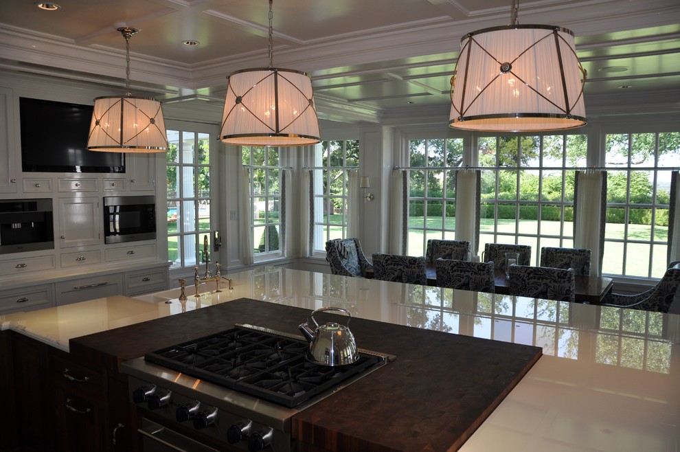Signature Kitchen with custom made hardware, hand painted with high ...