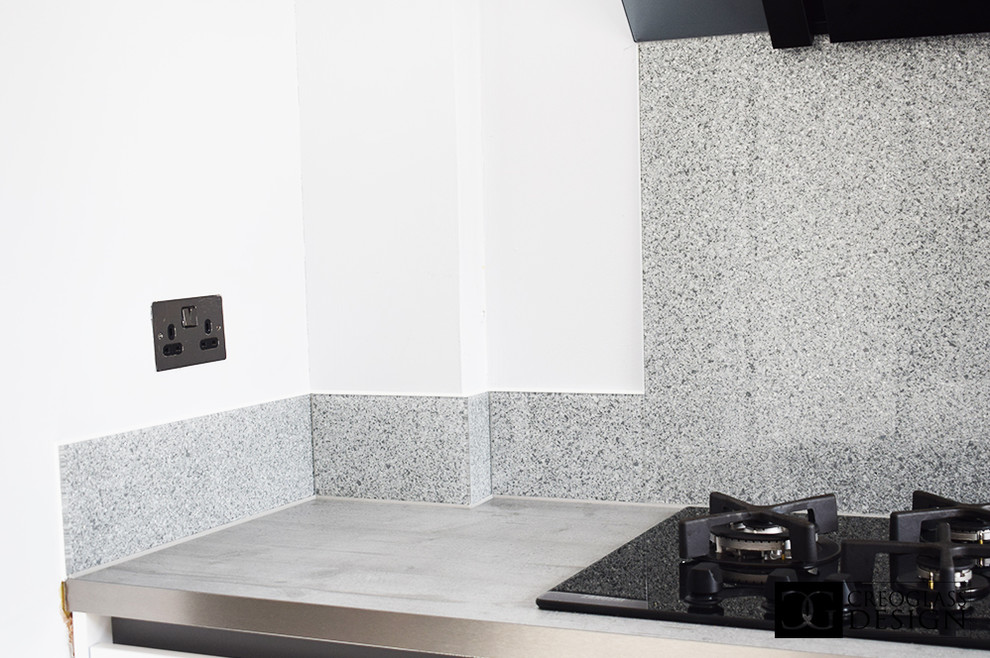 Silver Grey Luxury Collection Glass Splashbacks - Modern - Kitchen ...