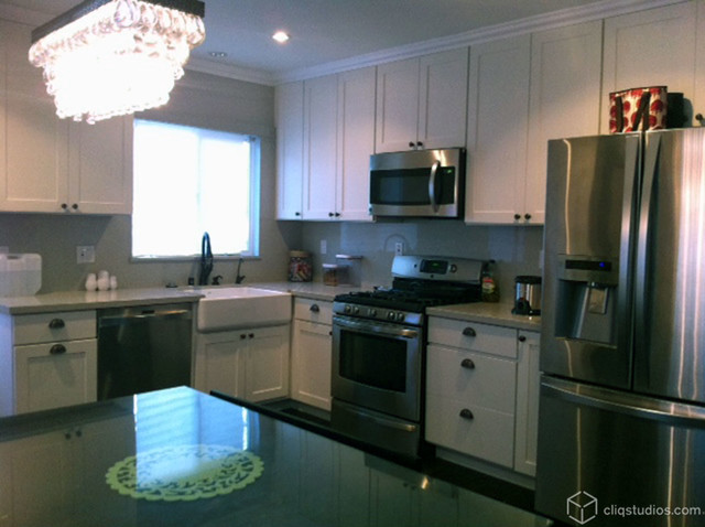 Simple Classic White Kitchen - Contemporary - Kitchen - Los Angeles ...