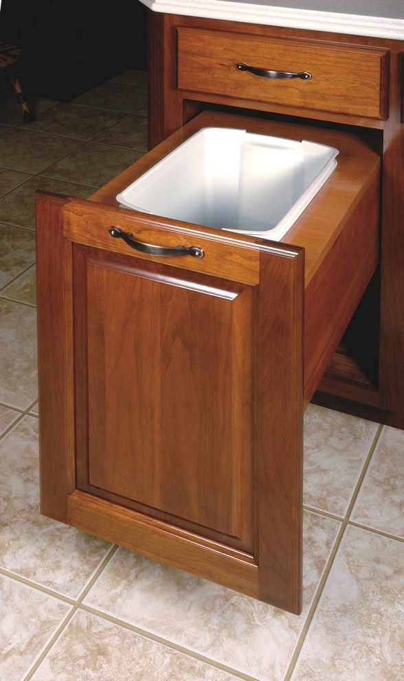 Single Slide-away Waste Drawer - Traditional - Kitchen - Cleveland - by ...