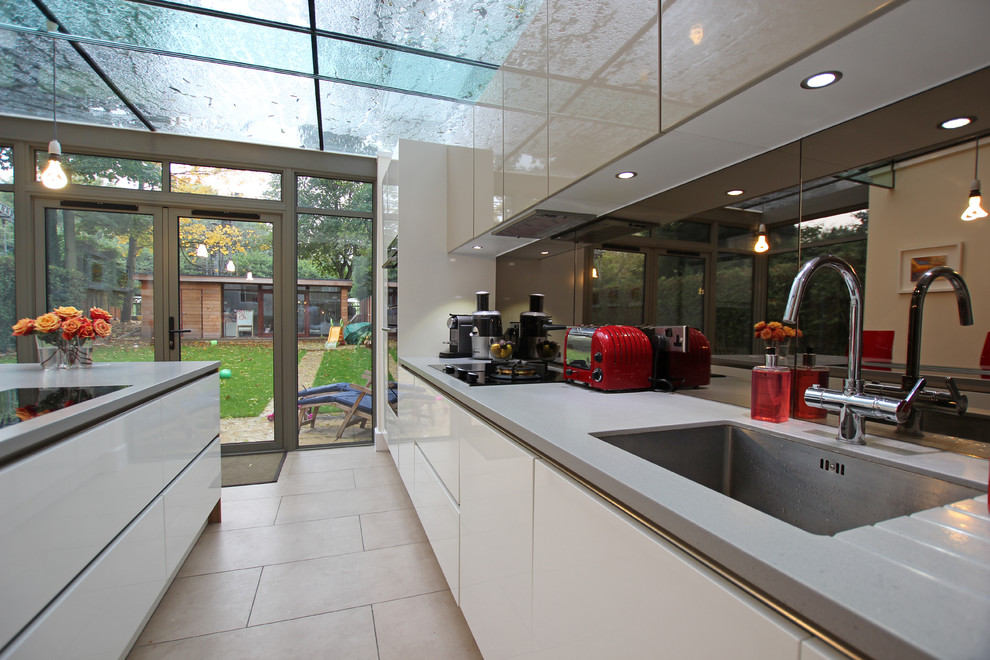 Single wall kitchen layout with island - Kitchen - London - by LWK ...