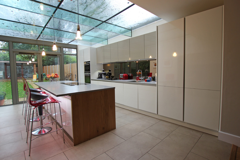 Single wall kitchen layout with island - Kitchen - London - by LWK ...