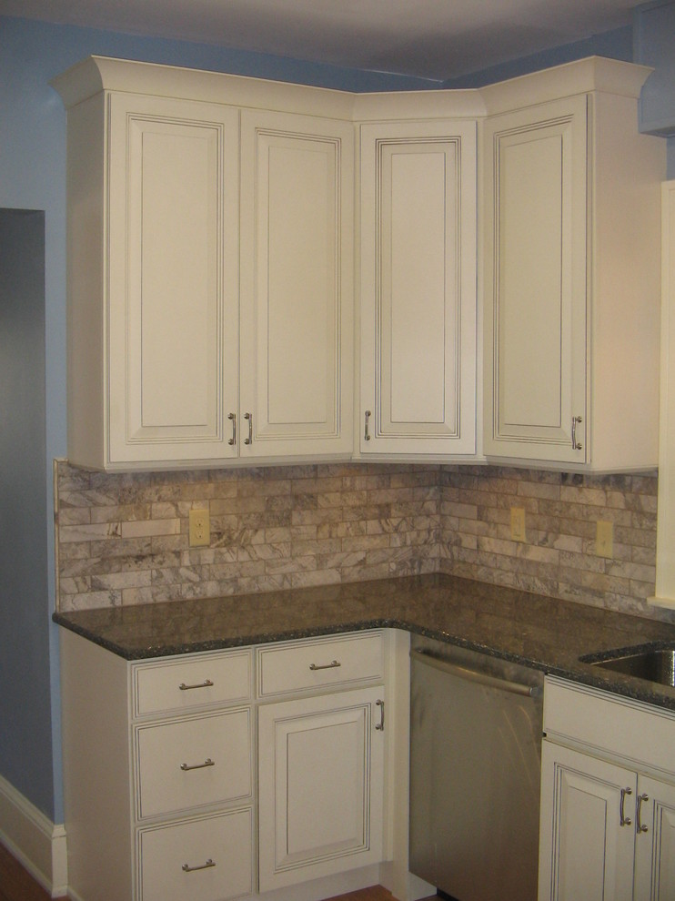Sky Blue Kitchen with Linen Cabinets - Traditional - Kitchen ...