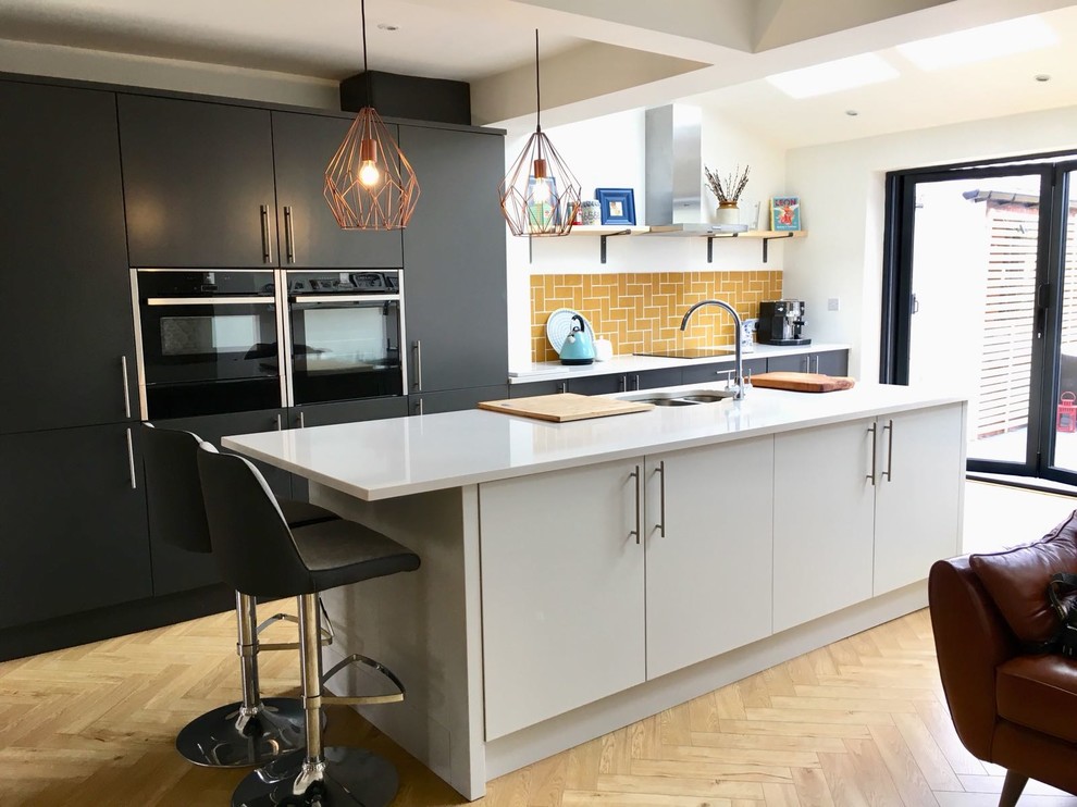 Slab Matt Dove Grey & Graphite Kitchen - Contemporary - Kitchen - Other ...