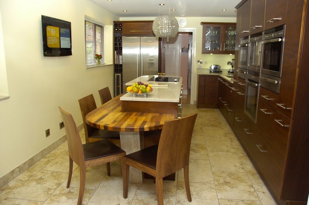 Slab Walnut - Kitchen - Other - by Mulberry Fitted Kitchens Ltd | Houzz