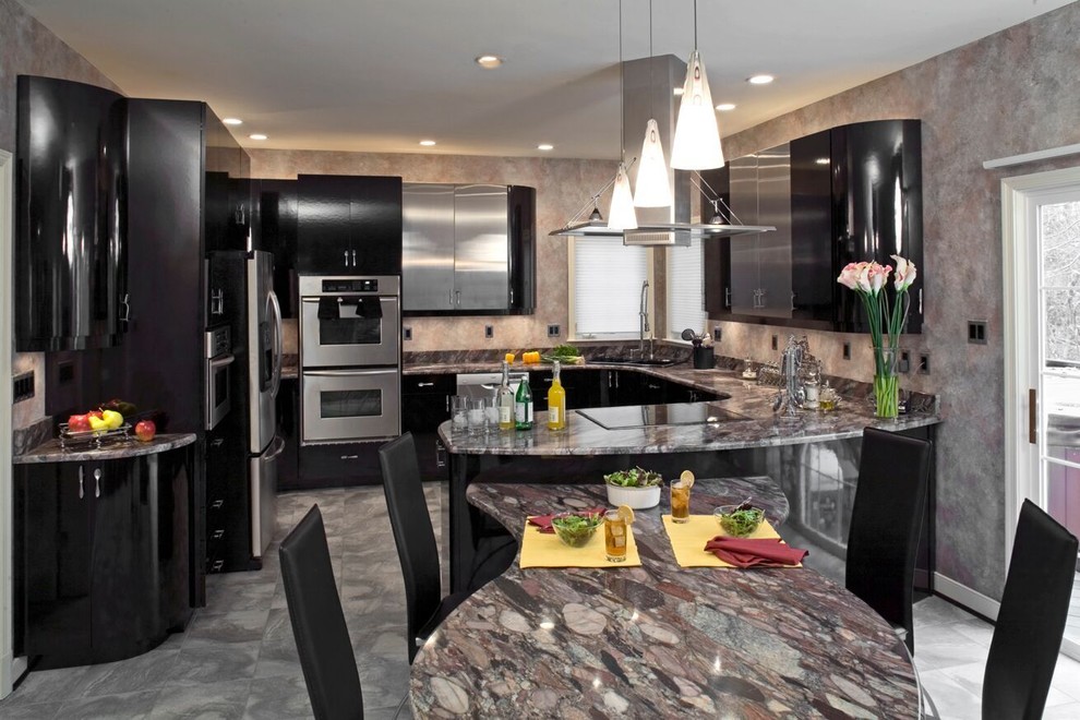 Sleek, Modern Eat-in Kitchen 2 - Modern - Kitchen - Baltimore - by ARDO ...