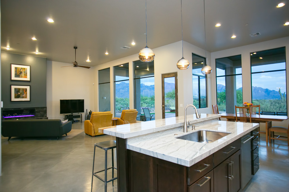 Sleek Modern Tucson Kitchen - Contemporary - Kitchen - Phoenix - by ...