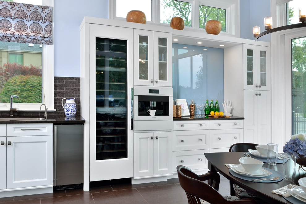 Sleek Transitional White Kitchen - Transitional - Kitchen - Toronto ...
