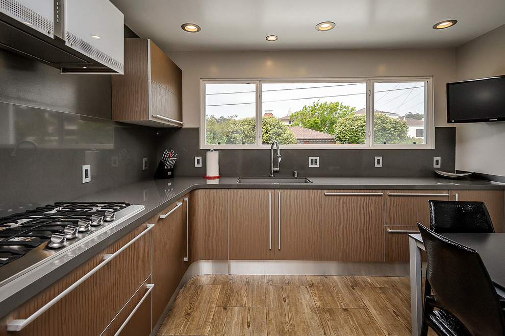 Sloat Blvd. Curved Kitchen Countertop - Modern - Kitchen - San ...