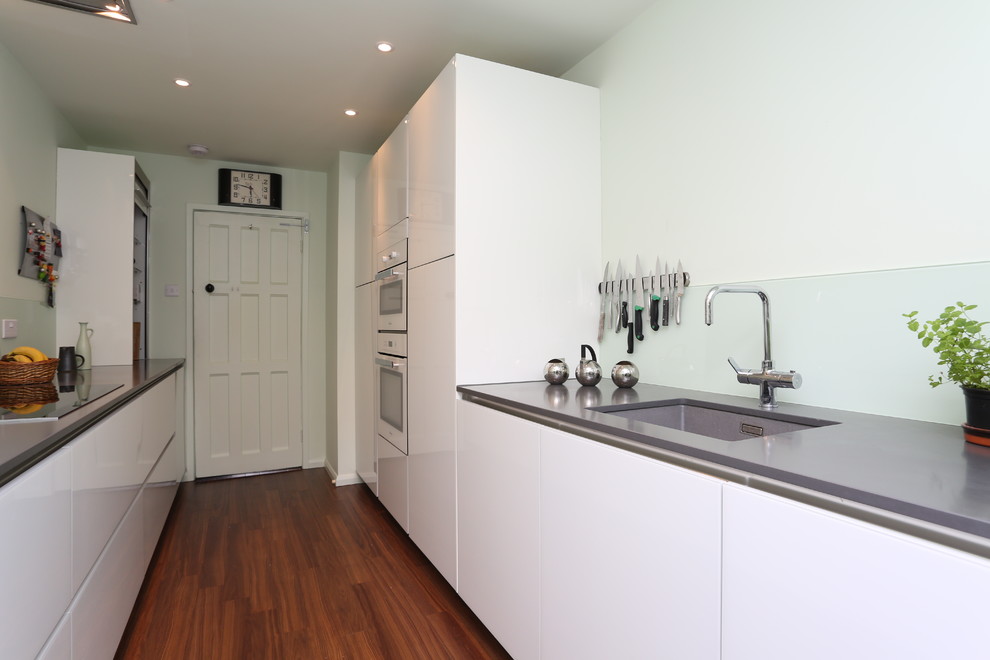 Small Galley kitchen - Modern - Kitchen - London - by LWK London ...
