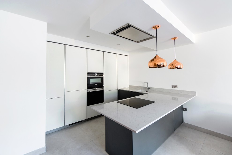 Small Handleless Kitchen - Contemporary - Kitchen - London - by LWK ...