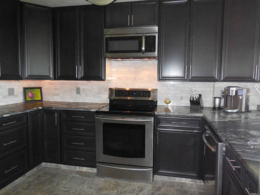 Small kitchen & bathroom reno - Contemporary - Kitchen - Calgary | Houzz