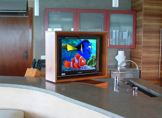 Small Kitchen TV - Traditional - Kitchen - Hawaii - by At Home Theater ...