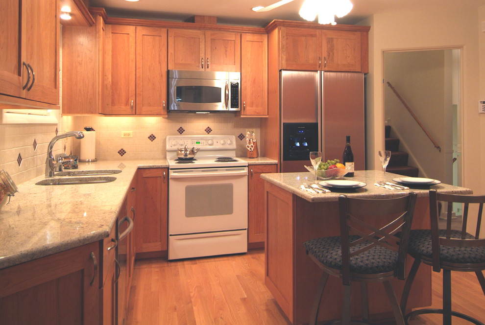 Small Kosher Kitchen with Island - Transitional - Kitchen - Chicago ...