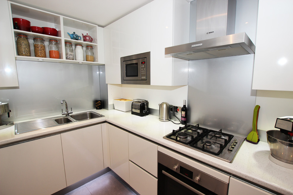 Small L-Shaped kitchen - Modern - Kitchen - London - by LWK London ...