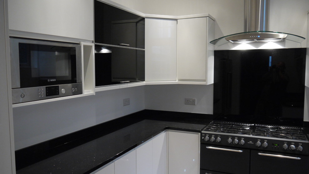 Small Lucido Senza White Gloss Kitchen - Contemporary - Kitchen ...