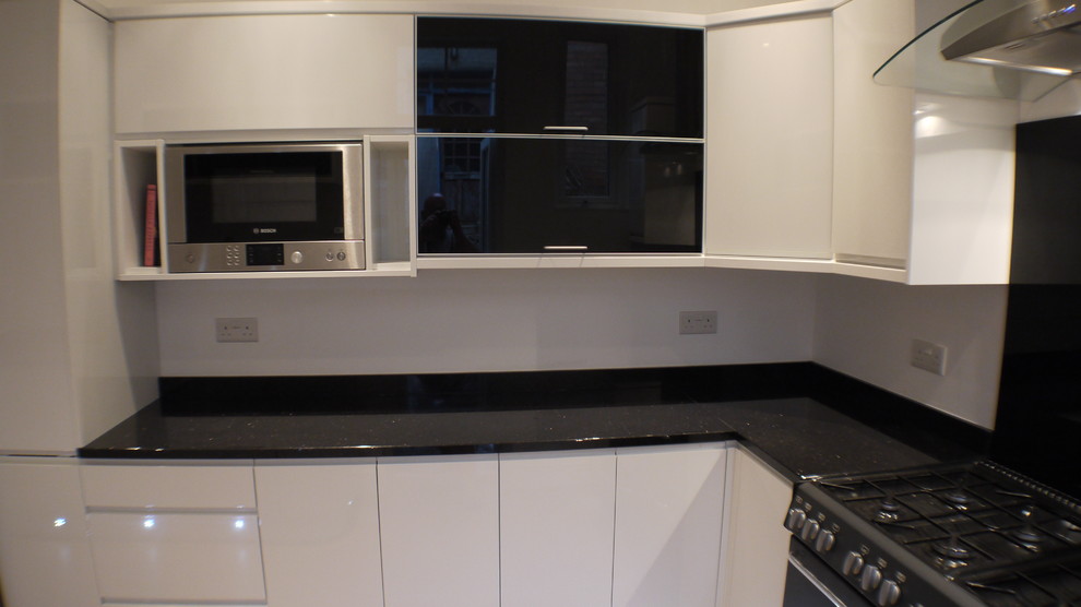 Small Lucido Senza White Gloss Kitchen - Contemporary - Kitchen ...