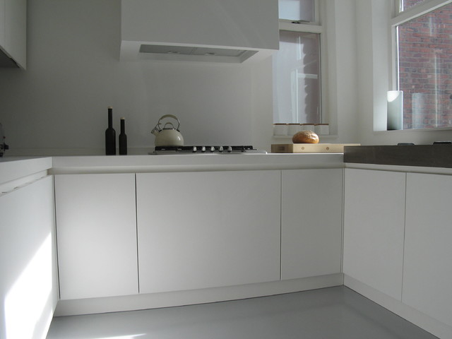 Small Modern White Kitchen - Contemporary - Kitchen - Cheshire - by ...