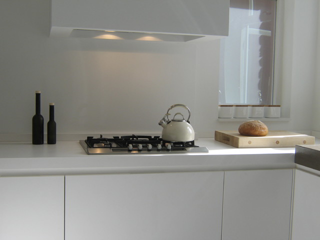 Small Modern White Kitchen - Contemporary - Kitchen - Cheshire - by ...
