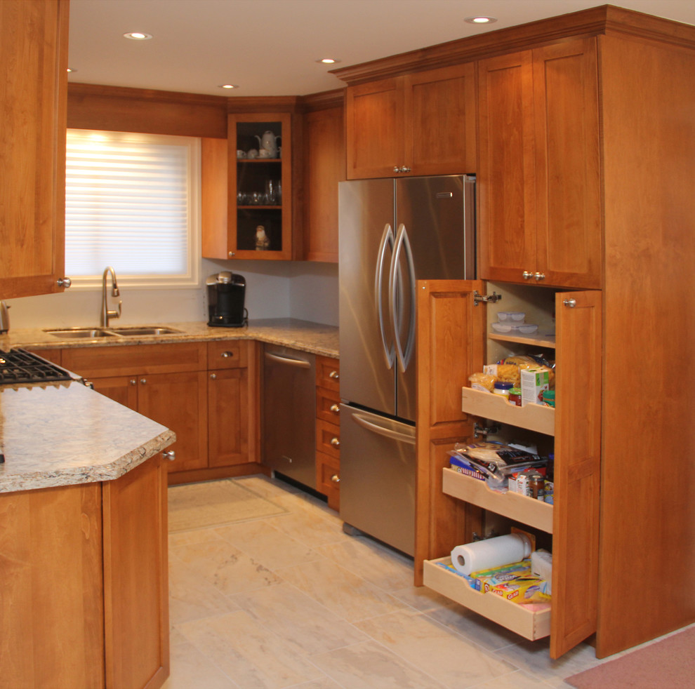 Small Shaker Galley Kitchen Renovation - Traditional - Kitchen ...