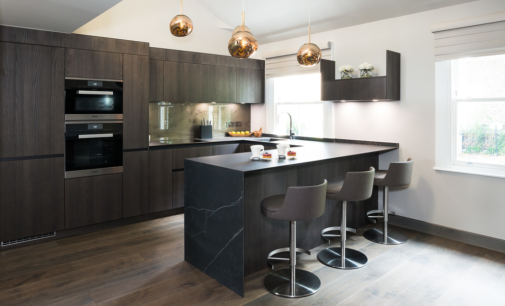 Small U Shape Kitchen - Kensington, London - Modern - Kitchen - London ...