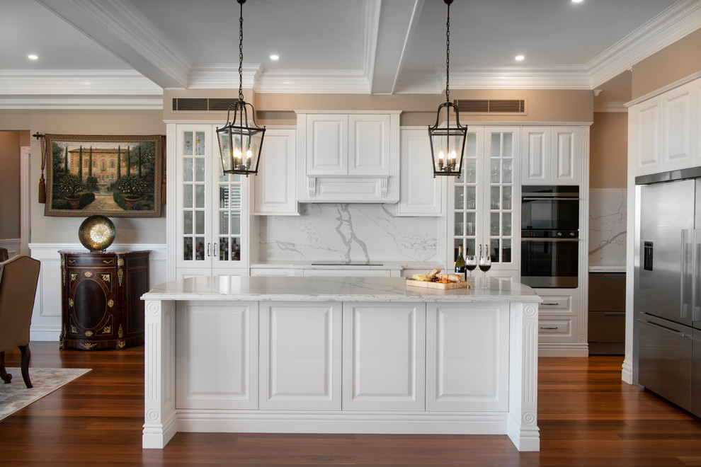 Smartstone Statuario Venato Featured in a Classic French Provincial ...