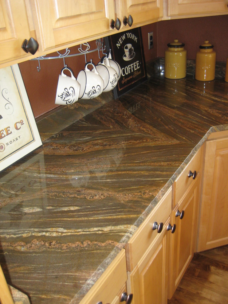 Snake Brown Granite - Contemporary - Kitchen - Portland - by The ...