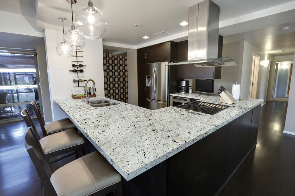 Snowfall Granite - Contemporary - Kitchen - Orange County - by MSI | Houzz