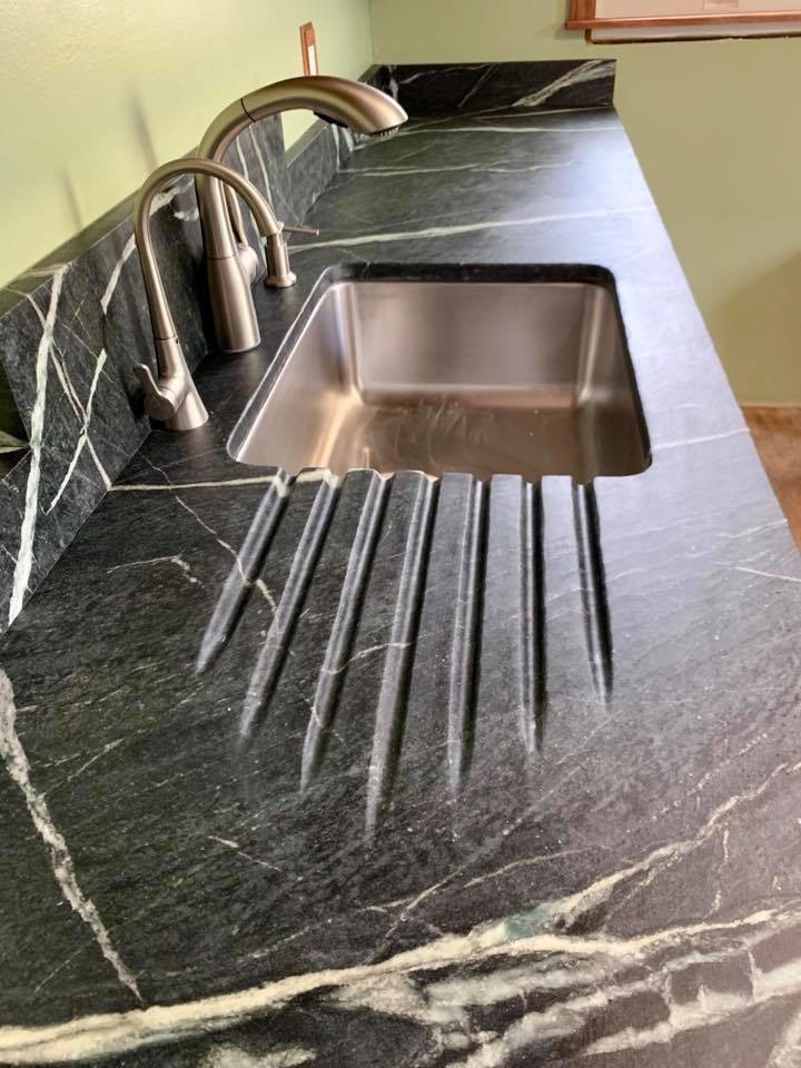 Pacific Soapstone Countertops, backsplash and runnels - Kitchen - New ...