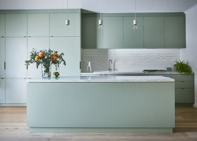 Soft, Green & Serene - Contemporary - Kitchen - Melbourne - by Nido ...