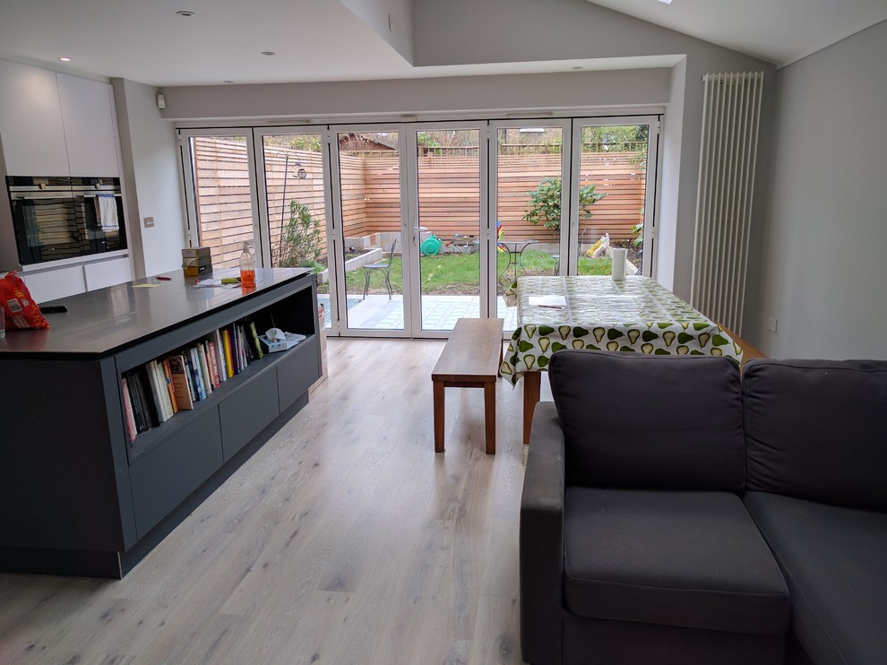 Solid Oak Floor & Modern Stair Cladding, Battersea - Contemporary ...