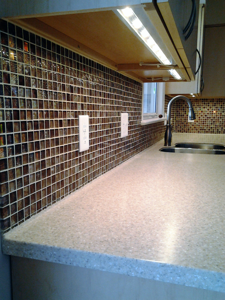 Solid Surface Tile Ready Back-splash - Contemporary - Kitchen ...