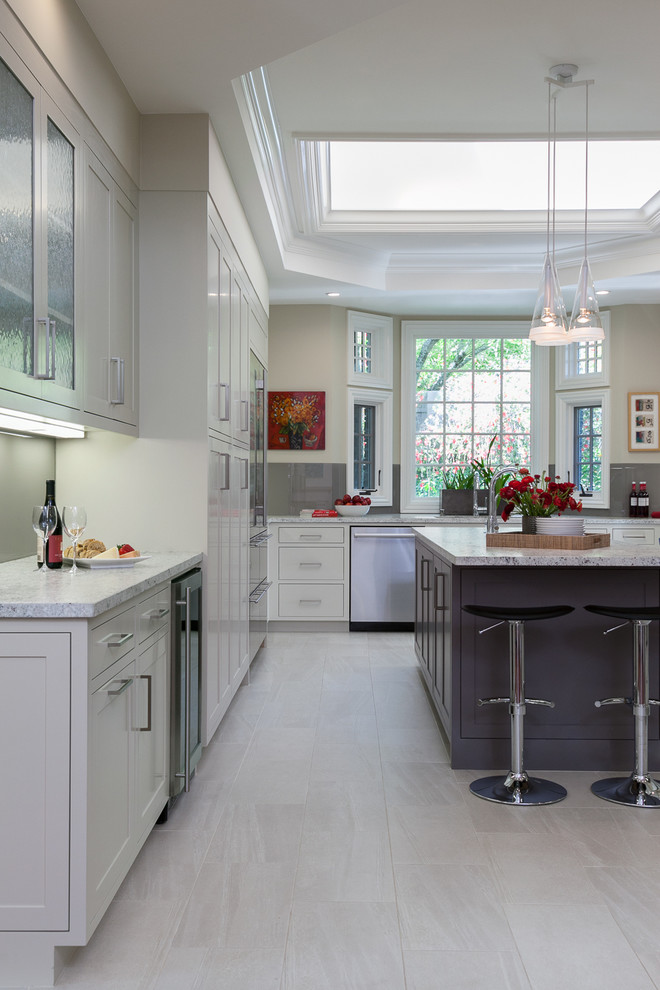 Sophisticated kitchen and great room - Transitional - Kitchen - San ...