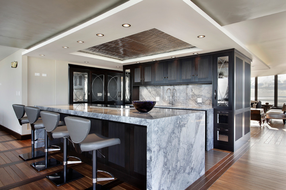 Sophisticated Lake Point Tower Kitchen with a View - Transitional ...