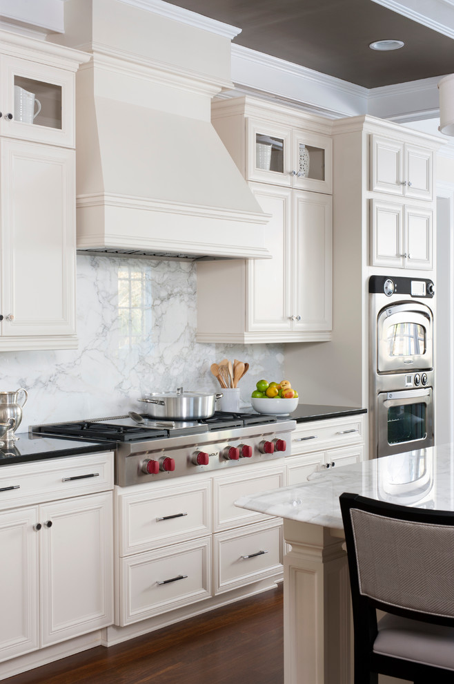 Sophisticated traditional "tuxedo" kitchen - Traditional - Kitchen ...
