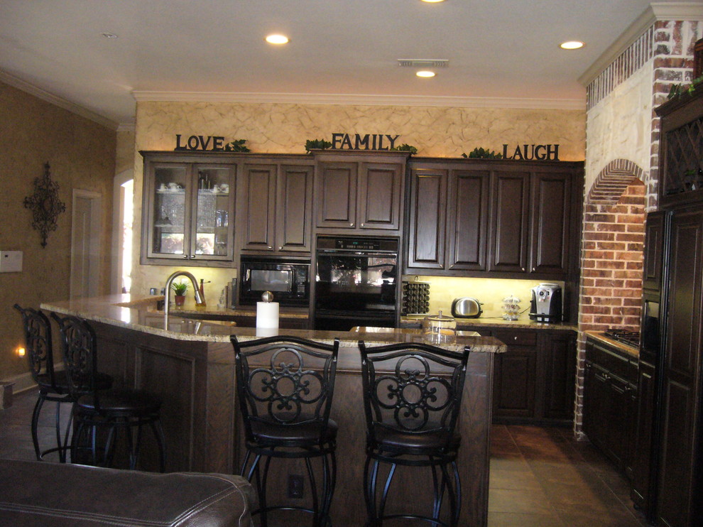 Spanish Oak Cabinets - Traditional - Kitchen - Dallas - by Quality ...