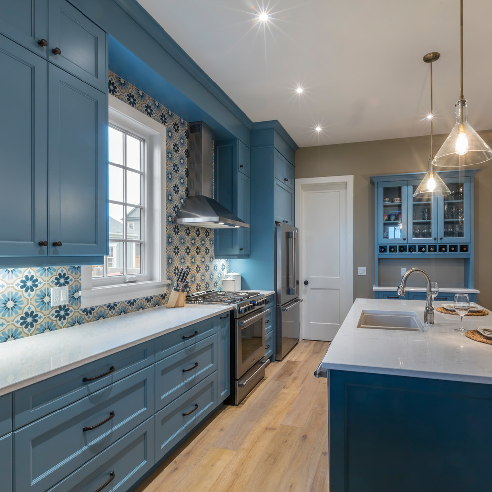Spectacular Blue Kitchen - Transitional - Kitchen - Other - by J Sinke ...