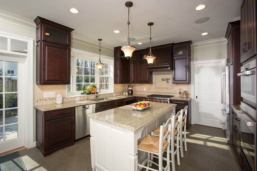 Split-Level Home Remodel in Fairfax - Traditional - Kitchen - DC Metro ...