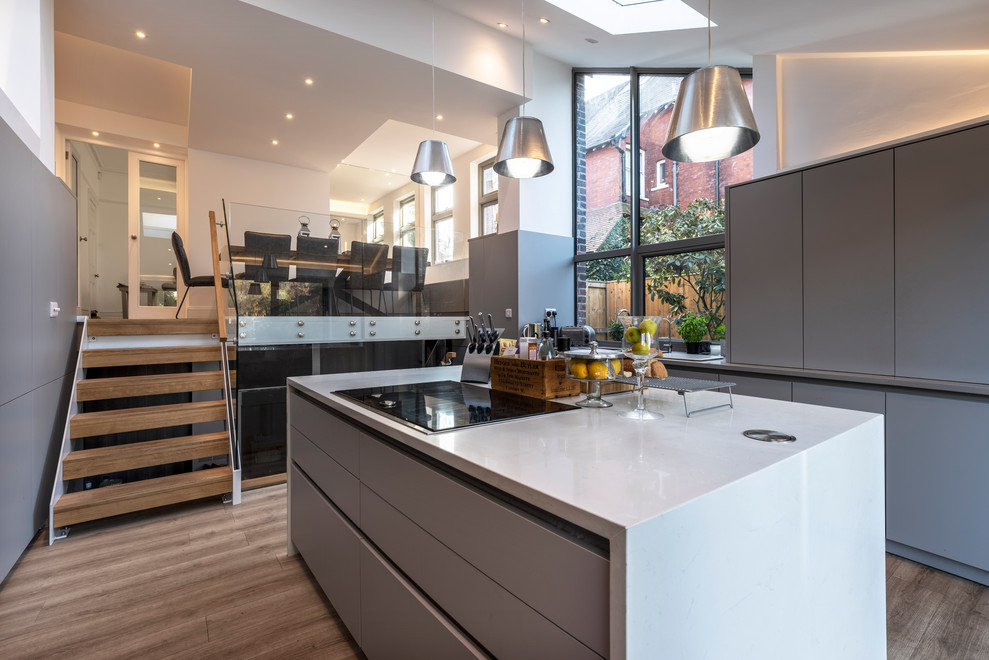 Split level kitchen living and dining extensions - Contemporary ...