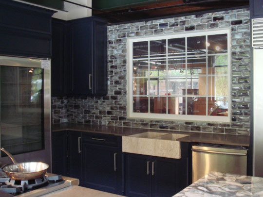 Stacked Tile Backsplash - Modern - Kitchen - Charlotte - by Designer ...